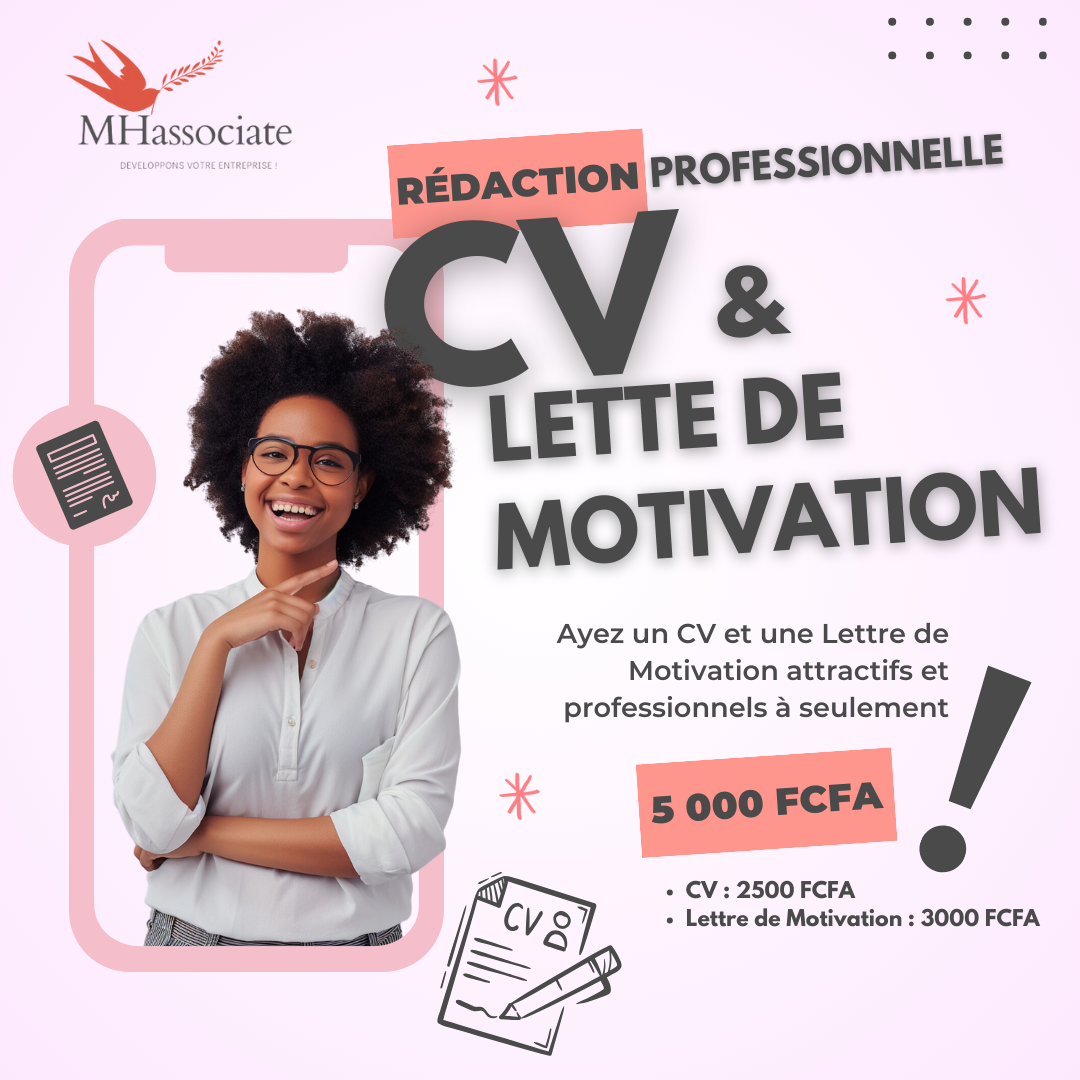 Je vous rédige un CV et une Lettre de Motivation professionnels - WomUp